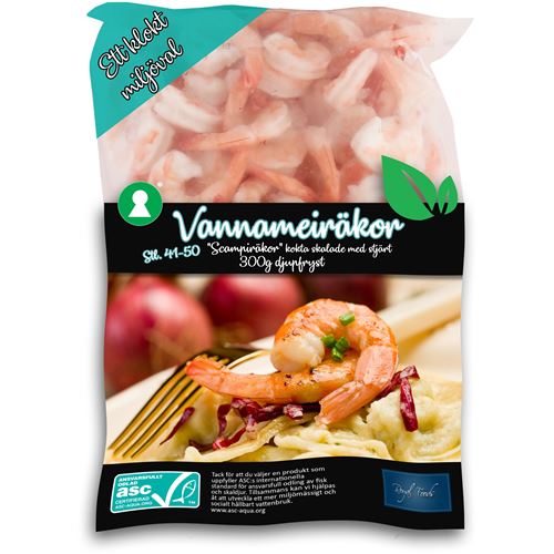 Vannameiräkor Skalade Asc Frysta Foods, 300g | Nätmat Vannameiräkor Skalade Asc Frysta Foods, 300g | Nätmat